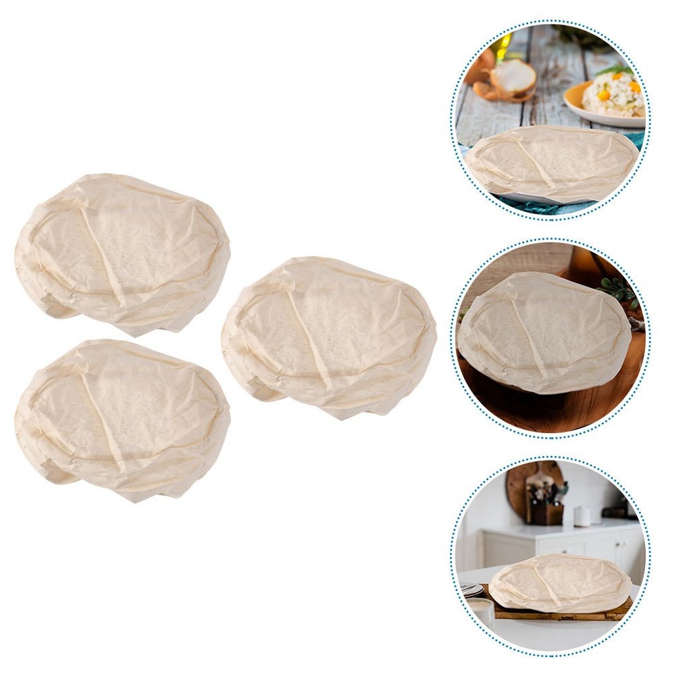 3Pcs Baking Liners Oval Cloth Covers for Fermentation Bread Baskets ...