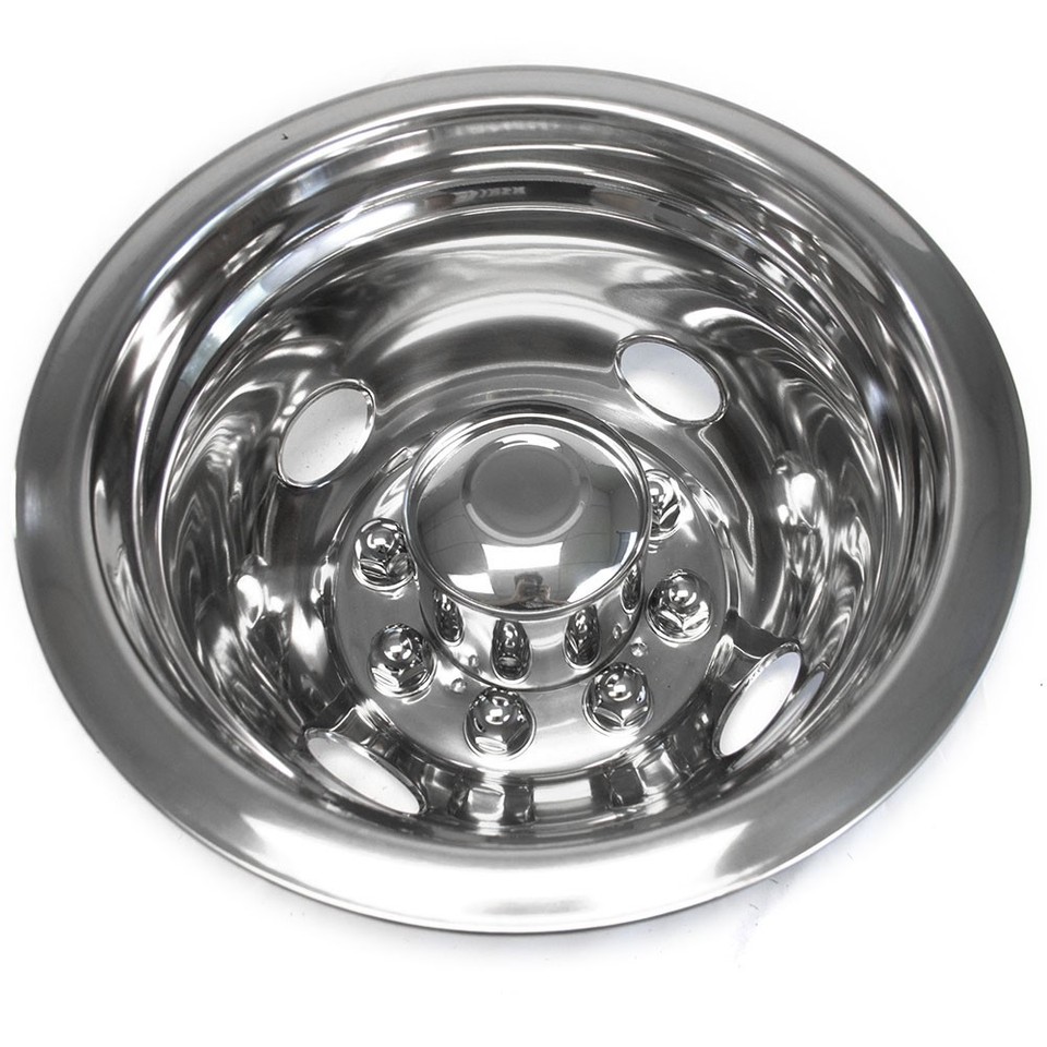 4 16" Dual Steel Wheel Simulators Dually Rim Skins Liners Covers for ...