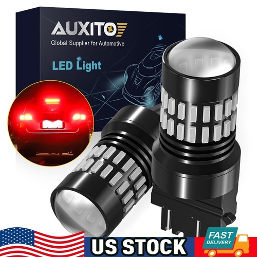 2pcs 3157 Super Bright Red Flash Strobe Blinking Bulbs LED Brake Tail ...