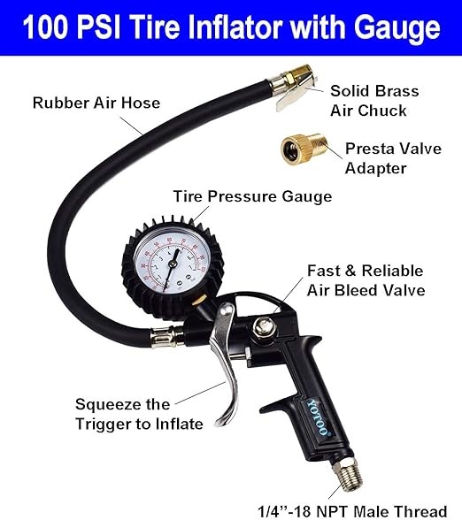 Air Compressor Accessories Kit,Heavy Duty 20-Piece1/4"NPT Air Accessory ...