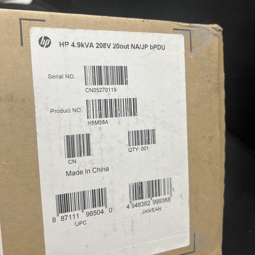 HP HPE H5M58A 4.9kVA 208 Volt 20 Outlet NA/JP Basic Power Distribution ...