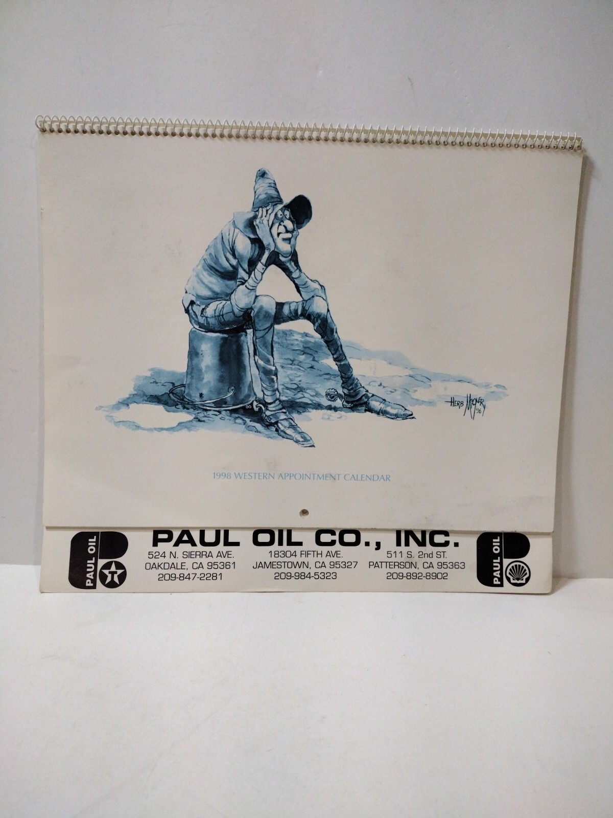 Paul Oil Company Calendar 1998 Texaco Shell California Advertising Herb ...
