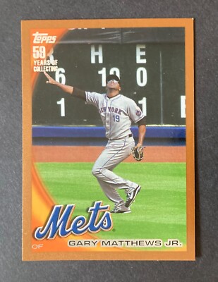2010 TOPPS COPPER BORDER GARY MATTHEWS JR. CARD #533 - SER. #251/399 ...