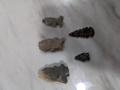 RARE NATIVE AMERICAN INDIAN ARROWHEADS - COLLECTION Set Of 5 | eBay