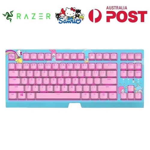 Razer Sanrio Hello Kitty Mechanical Gaming Keyboard Backlit 87Keys USB ...