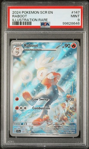 2024 POKEMON SCR EN-STELLAR CROWN ILLUSTRATION RARE #147 RABOOT PSA 9 ...