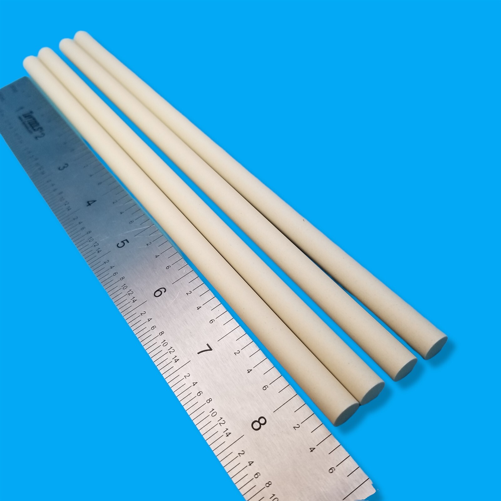 Lot of 4 Ceramic Knife Sharpener Sharpening Crock Stick Rods 5/16" x 8 ...