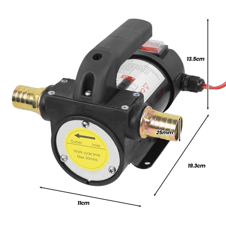 12V Portable Diesel Electric Transfer Oil Pump 260W Fuel Extractor Self ...
