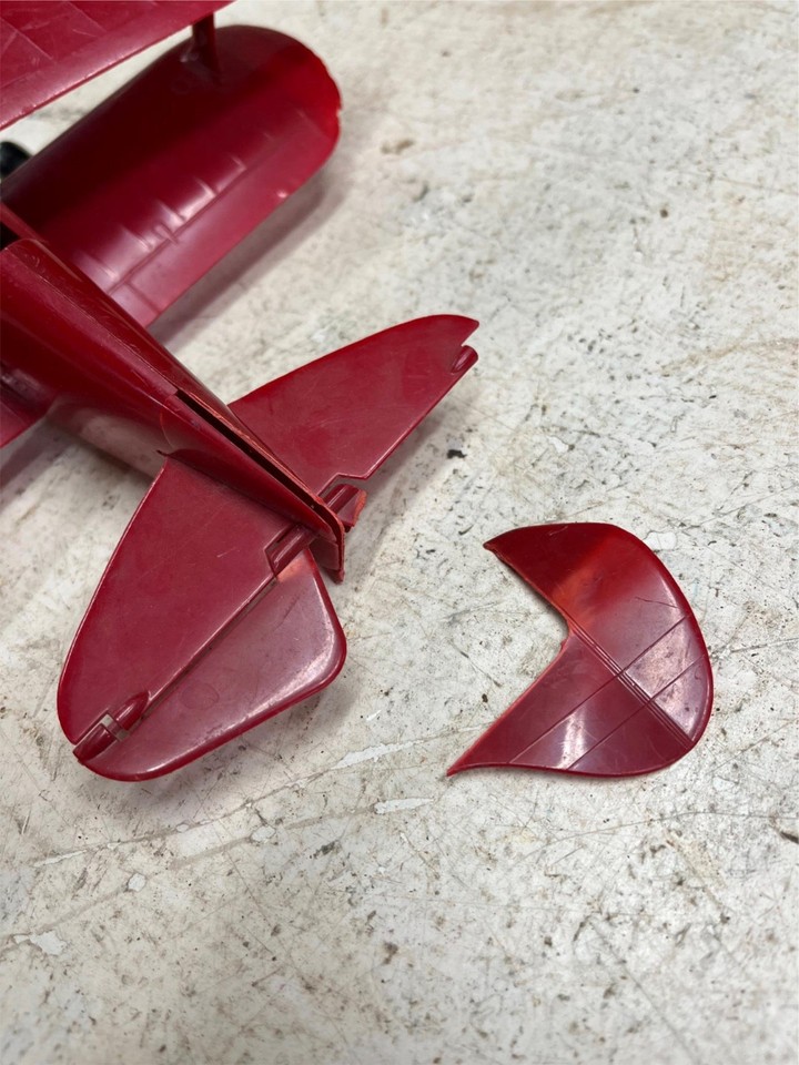 vtg Cox No.20 Red Baron Engine powered model airplane rare tail damage ...