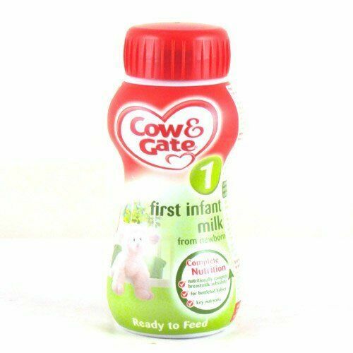 Cow & Gate 1 First Infant Milk From Newborn 12 X 200ml Bottles Ready to ...