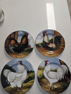 Rooster Plate - David Carter Brown Collection "On the Farm" Set Of 4 | eBay