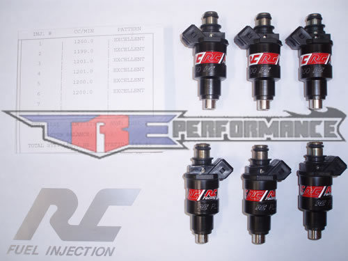 RC 1000cc Flow Matched High Resistance Fuel Injectors Skyline GTR 350Z ...