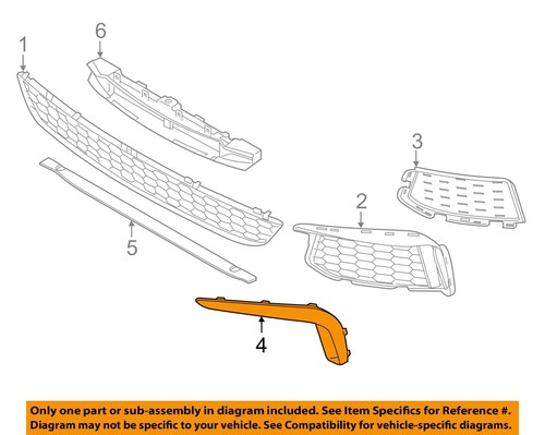 BMW OEM 17-18 540i Front Bumper Grille-finish Molding Right 51118064980 ...