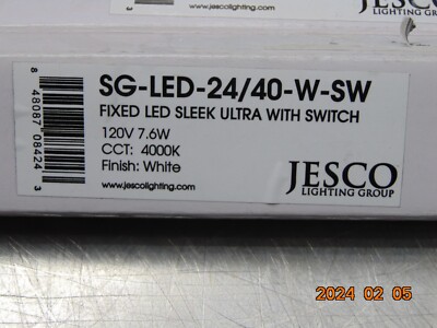 JESCO LIGHTING SG-LED-24/40-W-SW 23" LED SG LED Adjustable Under ...
