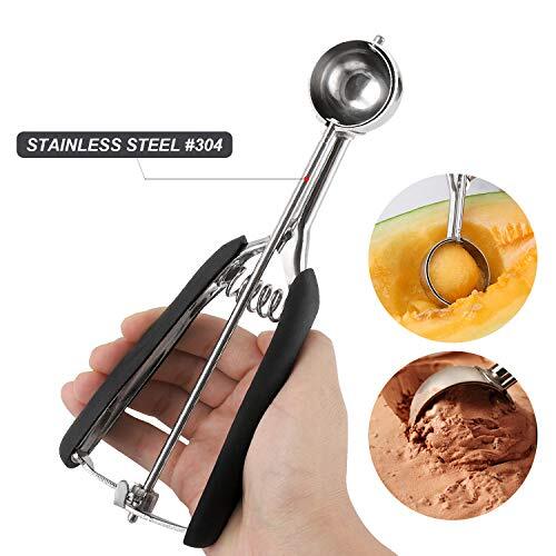 1 Tbsp Cookie Scoop Stainless Steel Mini Ice Cream Scoop with Soft ...