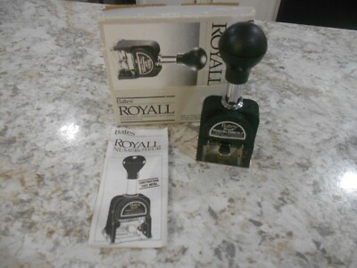 Rare Bates Royall RNM6-7 Automatic Numbering Machine Numeroteur | eBay
