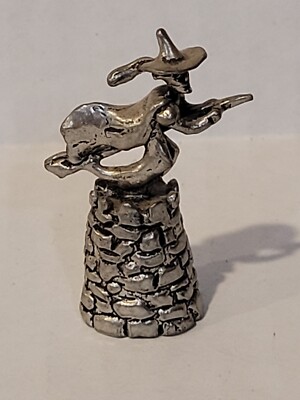 Wizard of Oz Wicked Witch Thimble Flying Broom Pewter Comstock 6261 | eBay