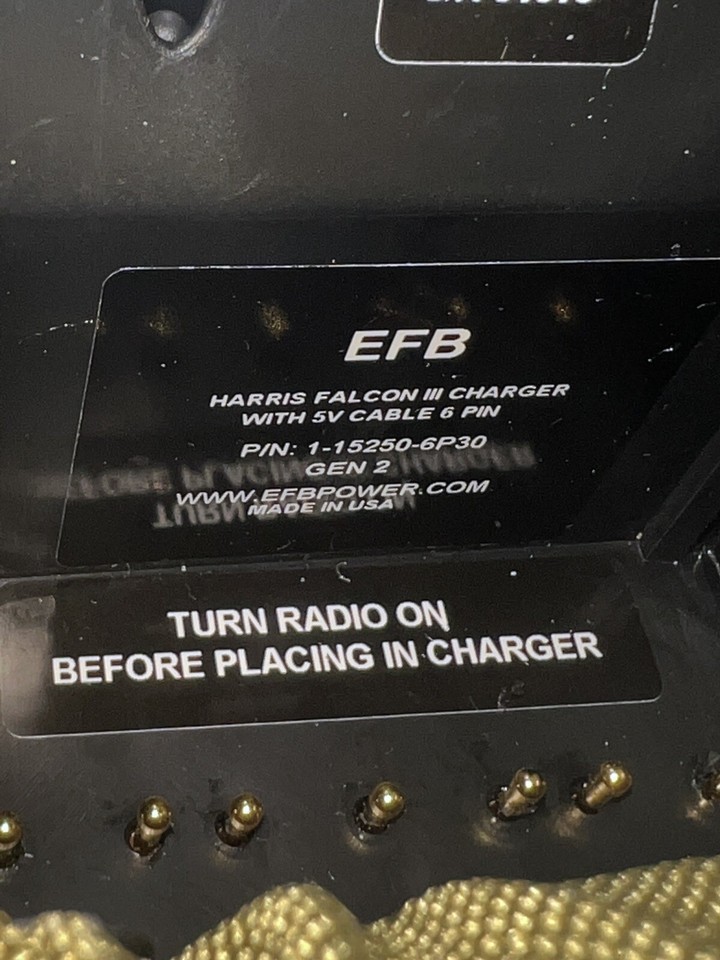 EFB Falcon III AN/PRC 152 Charger 6 Pin with Multicam OCP Pouch Unused ...