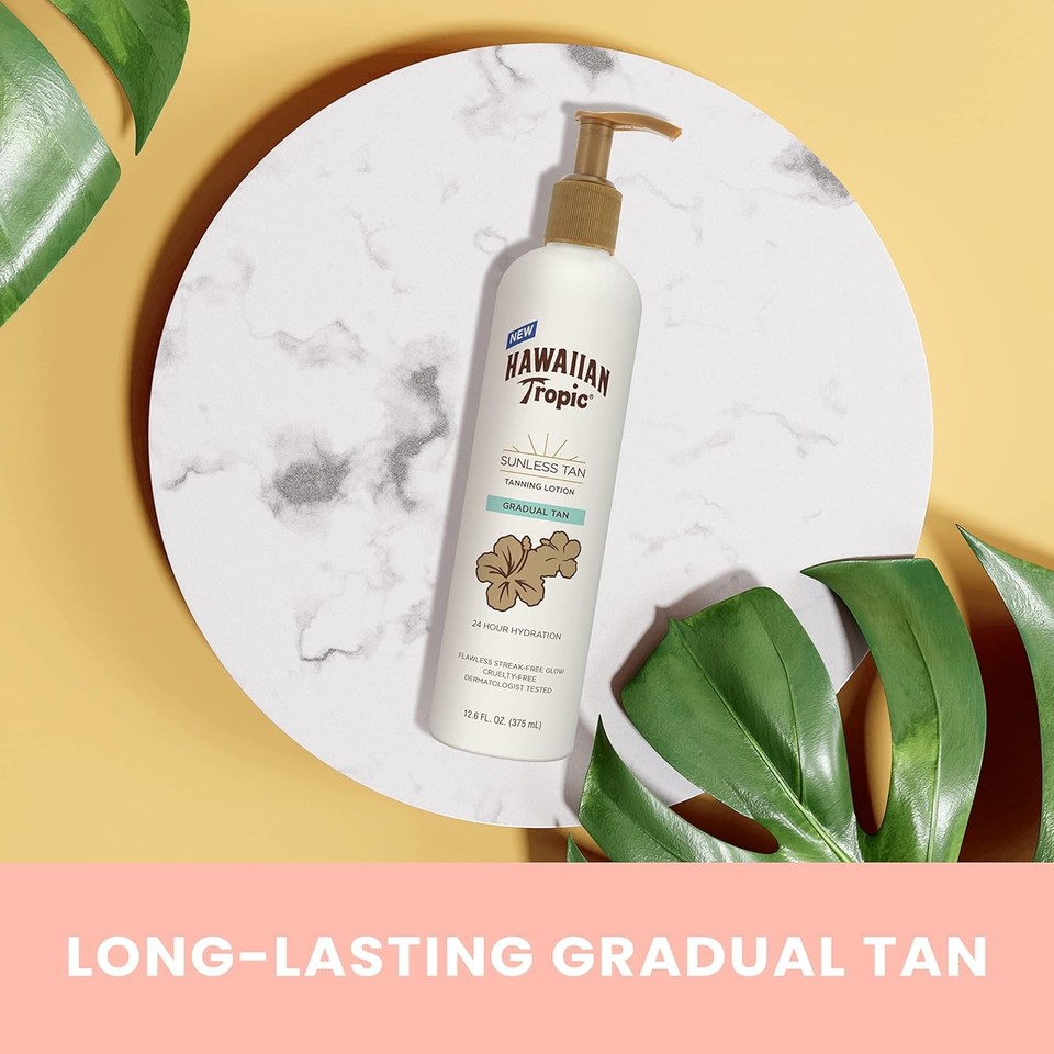 Hawaiian Tropic Gradual Tan Self Tanning Lotion, 12.6oz | Sunless ...