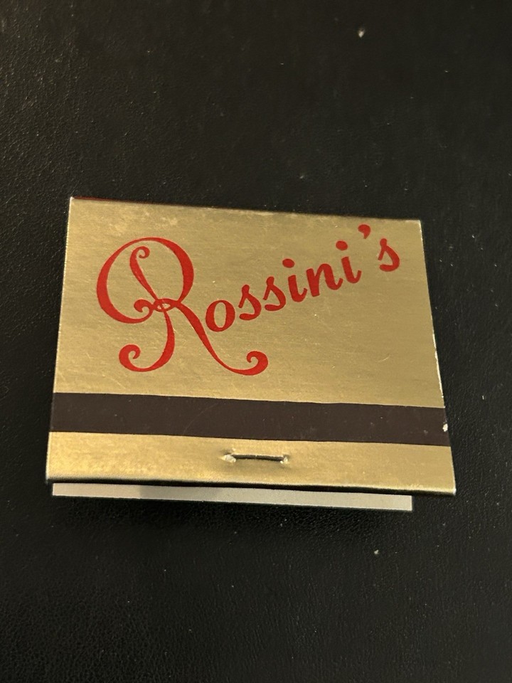 Vintage "Rossini's Restaurant" Matchbook e. 38th st. New York City FULL ...