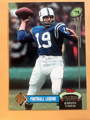 1992 Stadium Club Johnny Unitas #3 QB Football Legends Baltimore Colts ...