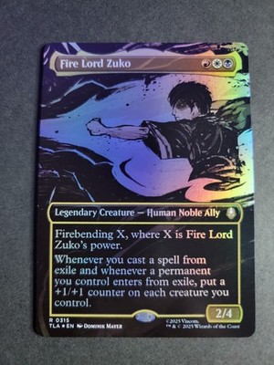 Fire Lord Zuko (Borderless Foil) Rare MTG Avatar | eBay