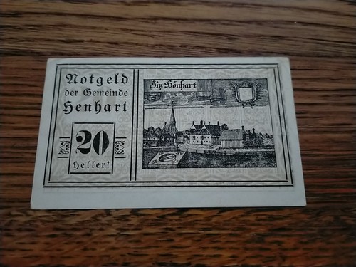 Austria 20 Heller 1920 Banknote , City Henhart | eBay