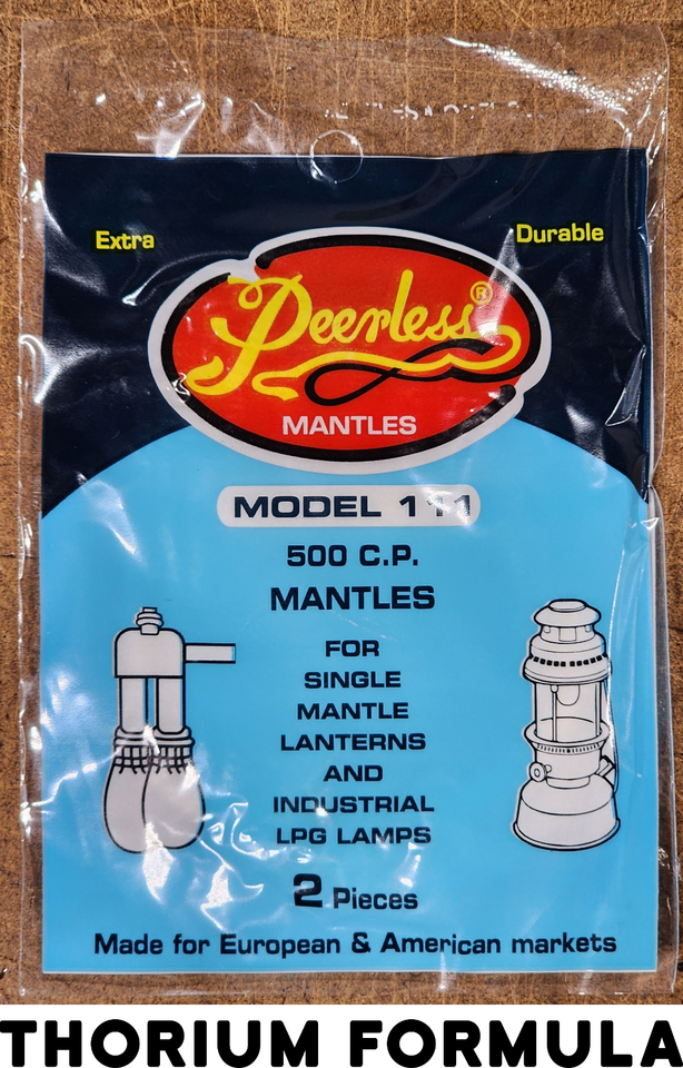 PEERLESS MODEL 111 MANTLES 100 PACKS OF 2 (200 MANTLES) BRIGHTER ...
