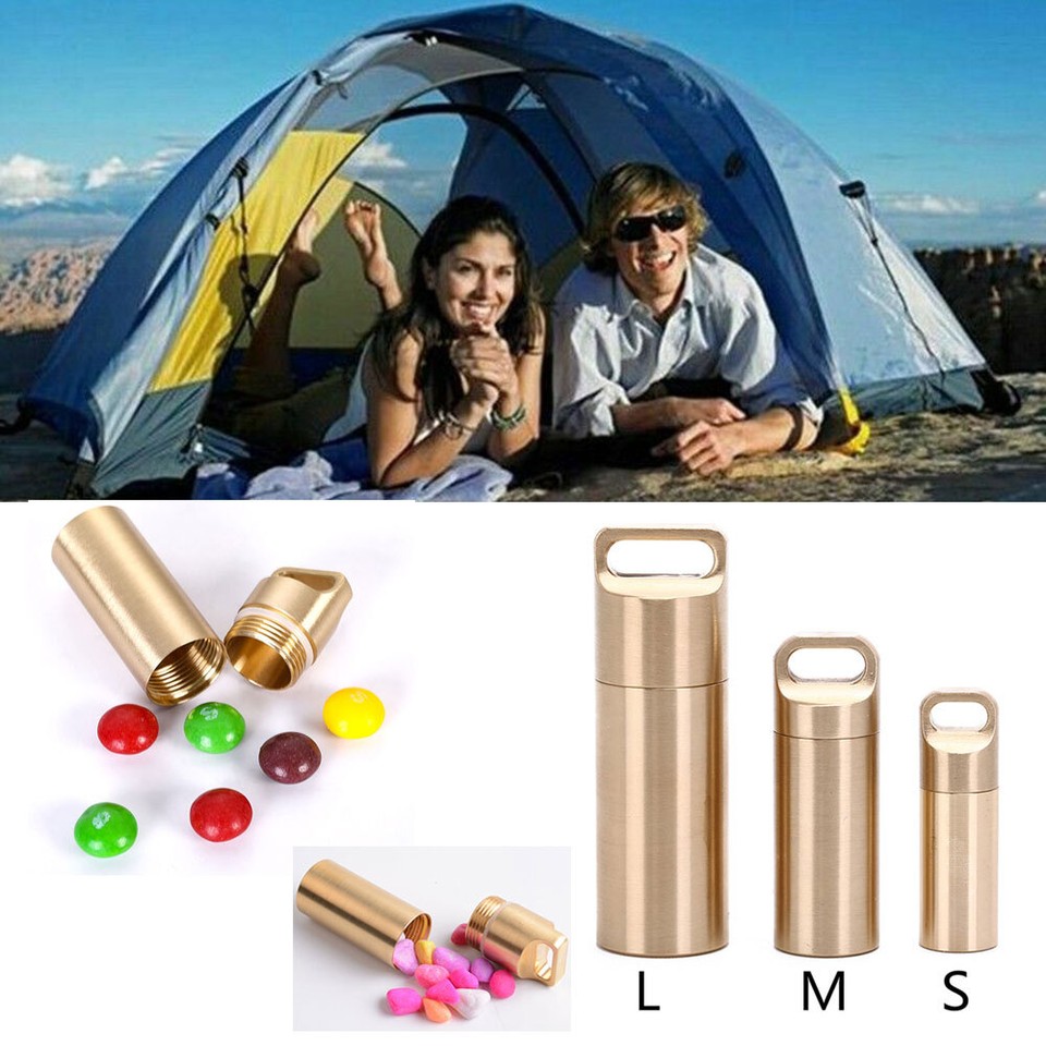 EDC Pill Case Capsule Medicine Outdoor Tool Organizer Pendant Necklace ...