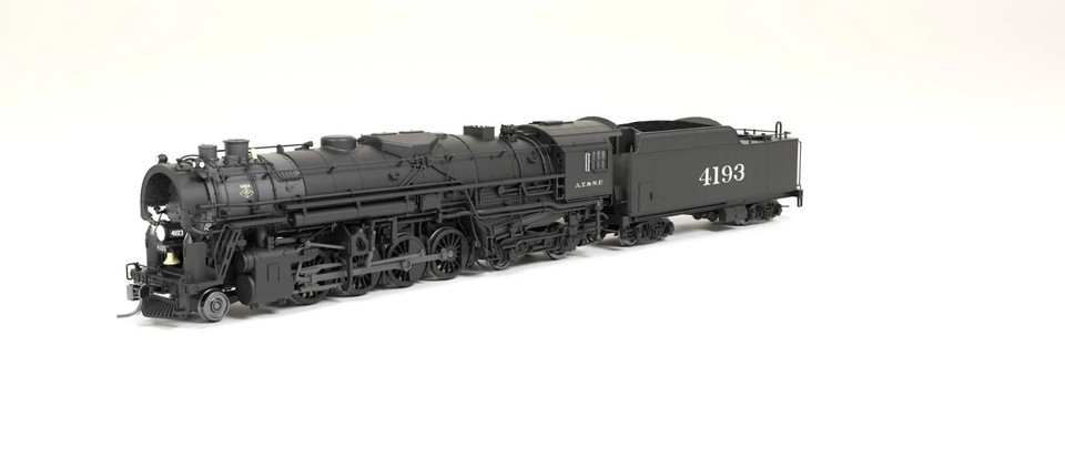 Broadway Limited HO 7892 ATSF 2-8-4 Berkshire, T1a #4195, 4-axle Tender ...