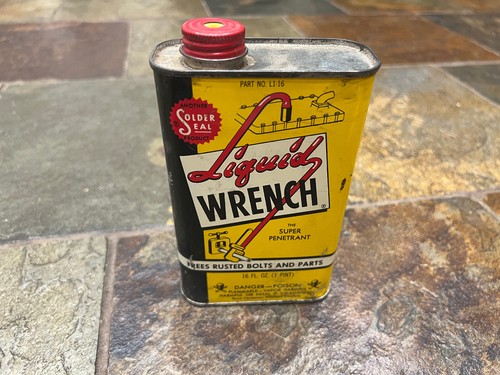 Liquid Wrench Vintage Solder Seal 16 Ounce 1 Pint Can One-Quarter Full ...