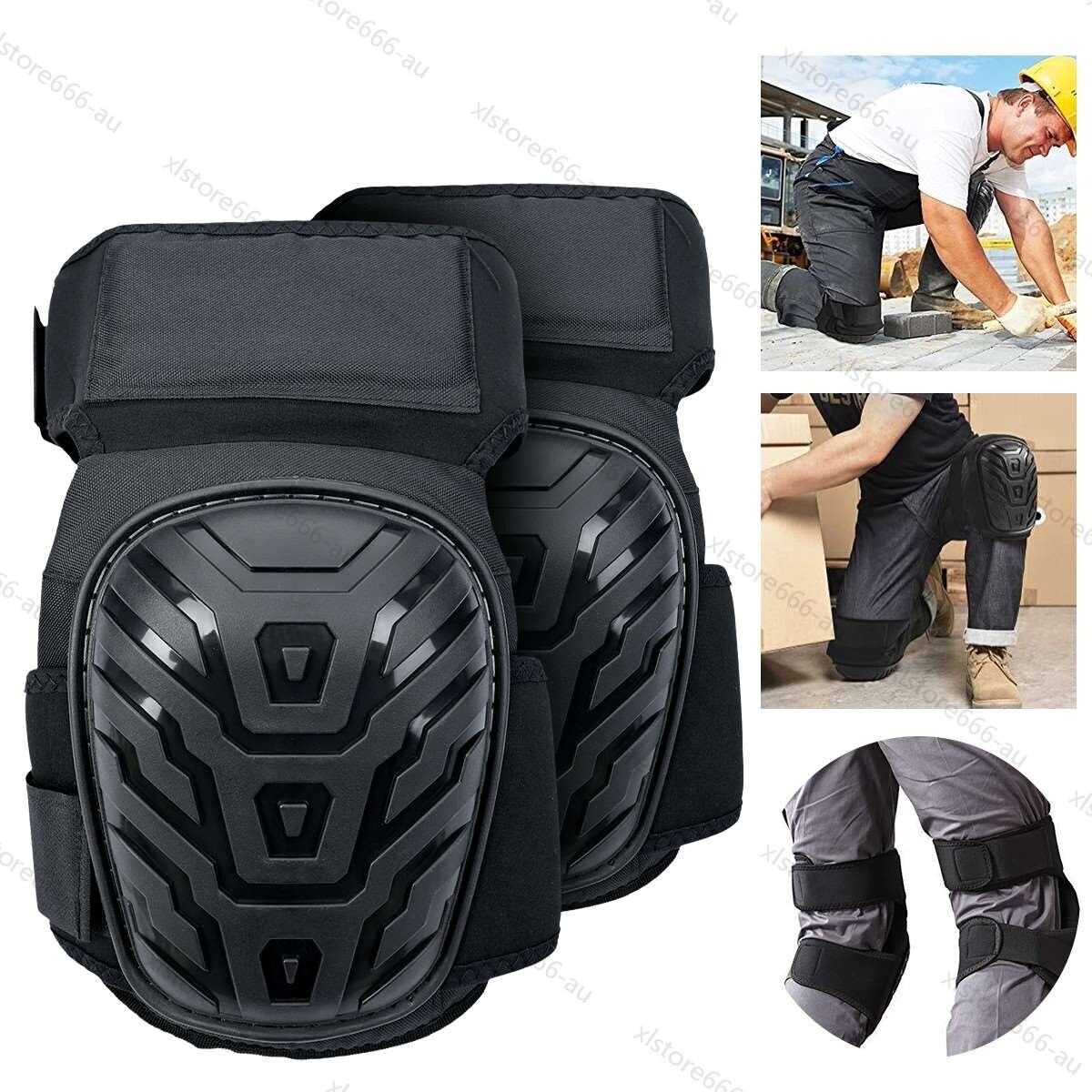 2PCS Knee Pads Construction Professional Work Safety Comfort Gel Leg ...