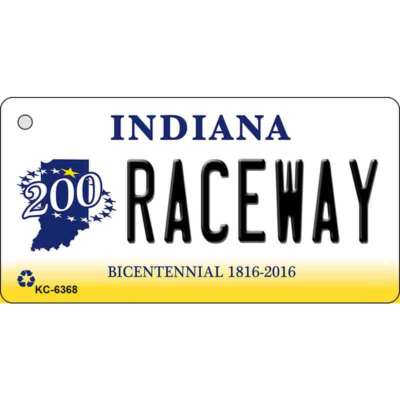 Raceway Indiana State License Plate Tag Novelty Key Chain KC-6368 | eBay