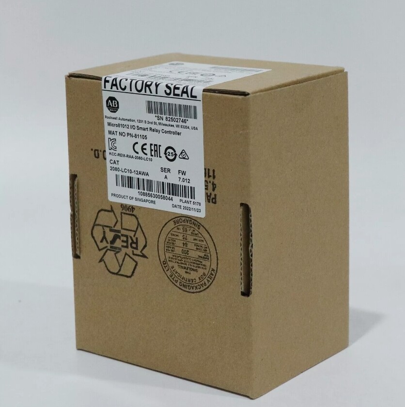 Brand New Allen-Bradley 2080-LC10-12AWA 12 l/O Smart Relay Micro810 ...