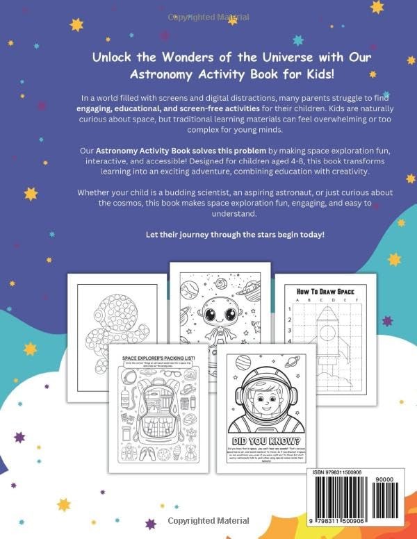Awesome Astronomy Activity Book for Kids: A Fun and Educational Space ...