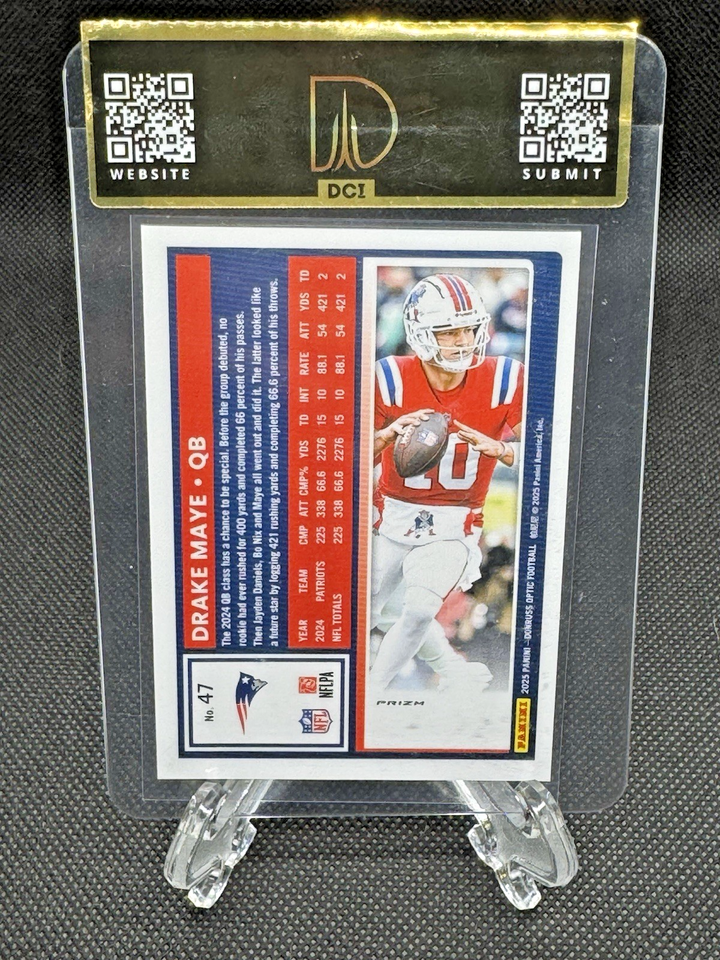 2025 Donruss Optic Drake Maye Holo Prizm #47 Patriots - Raw Review Gem ...