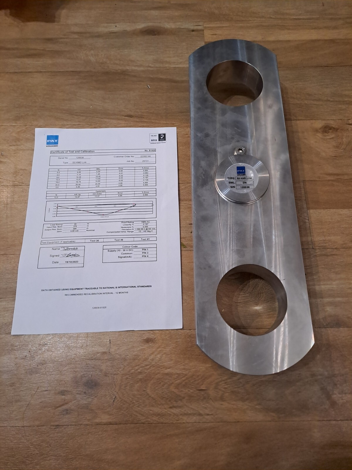 PAT Kruger 20 Tonne SS KMD LINK, Force transducer/ Load Cell/ Load ...