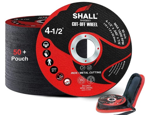 SHALL 50-Pack Cut Off Wheels 4 1/2 x 7/8 Inch`Angle Grinder Fast ...