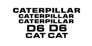 Caterpillar CAT D6 Crawler / Dozer Decals Set Stickers Vinyl 3M Tractor ...