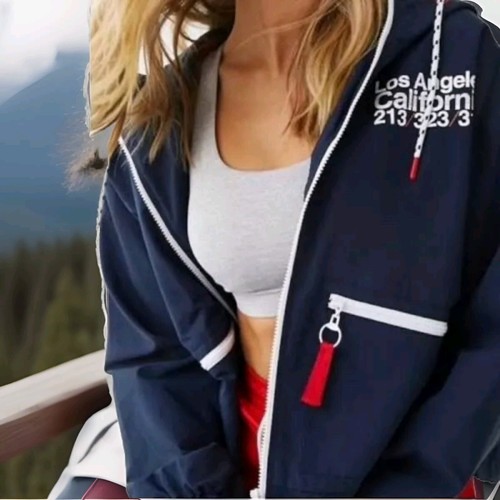 Forever 21 los angeles 213/323/310 hoodie nylon jacket Size S/P | eBay