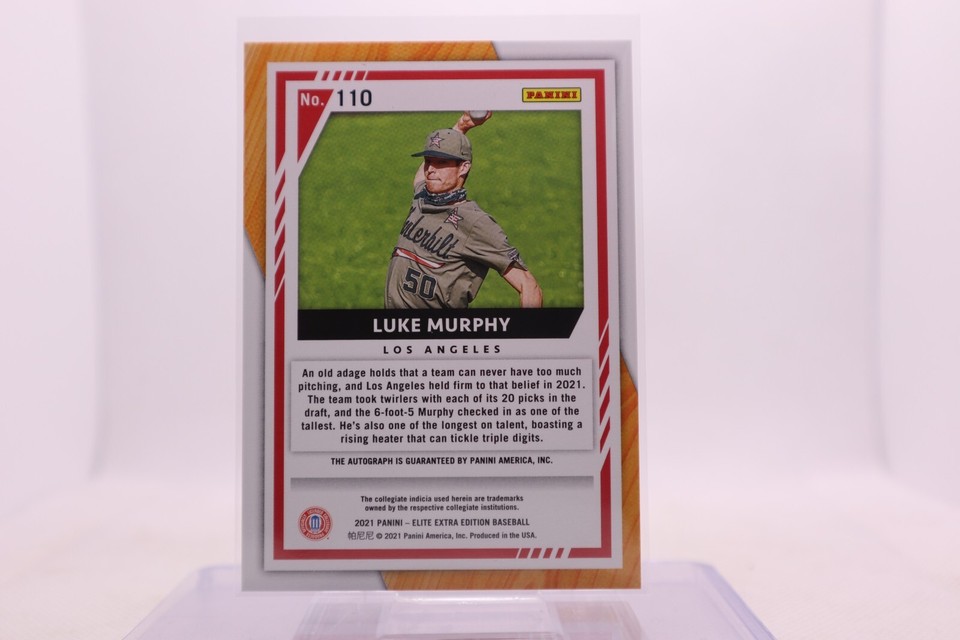 2021 Elite Extra Edition Luke Murphy Signatures Auto Autograph #110 ...