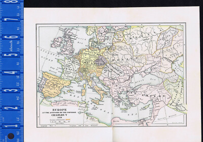 EUROPE 1519 at Accession of Emperor Charles V, 1906 Matthews-Northrup ...