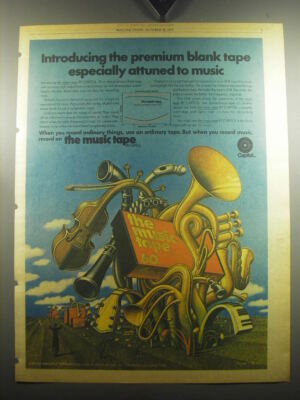 1974 Capitol The Music Tape Ad - Introducing the premium blank tape | eBay