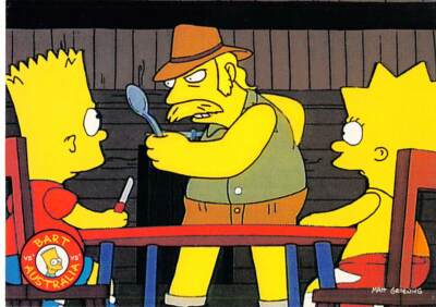 1996 THE SIMPSONS DOWN UNDER AUSTRALIA TEMPO TRADING CARD #65 BART | eBay