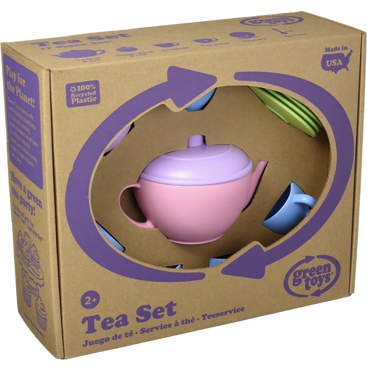Green Toys TEA01R Tea Play Set - Pink/Yellow for sale online | eBay