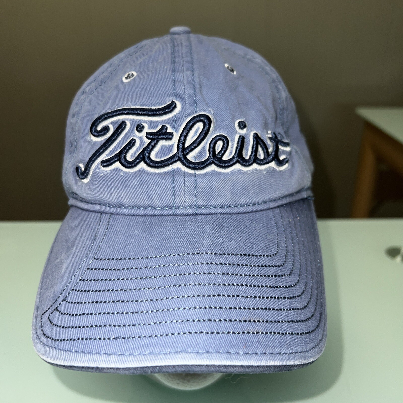 Titleist New Era Hat Blue Golf Embroidery Logo Adjustable Strapback ...