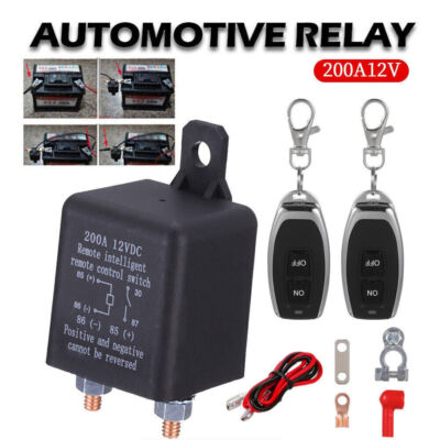 Wireless Remote Car Battery Disconnect Relay Master Kill Cut-off Switch ...