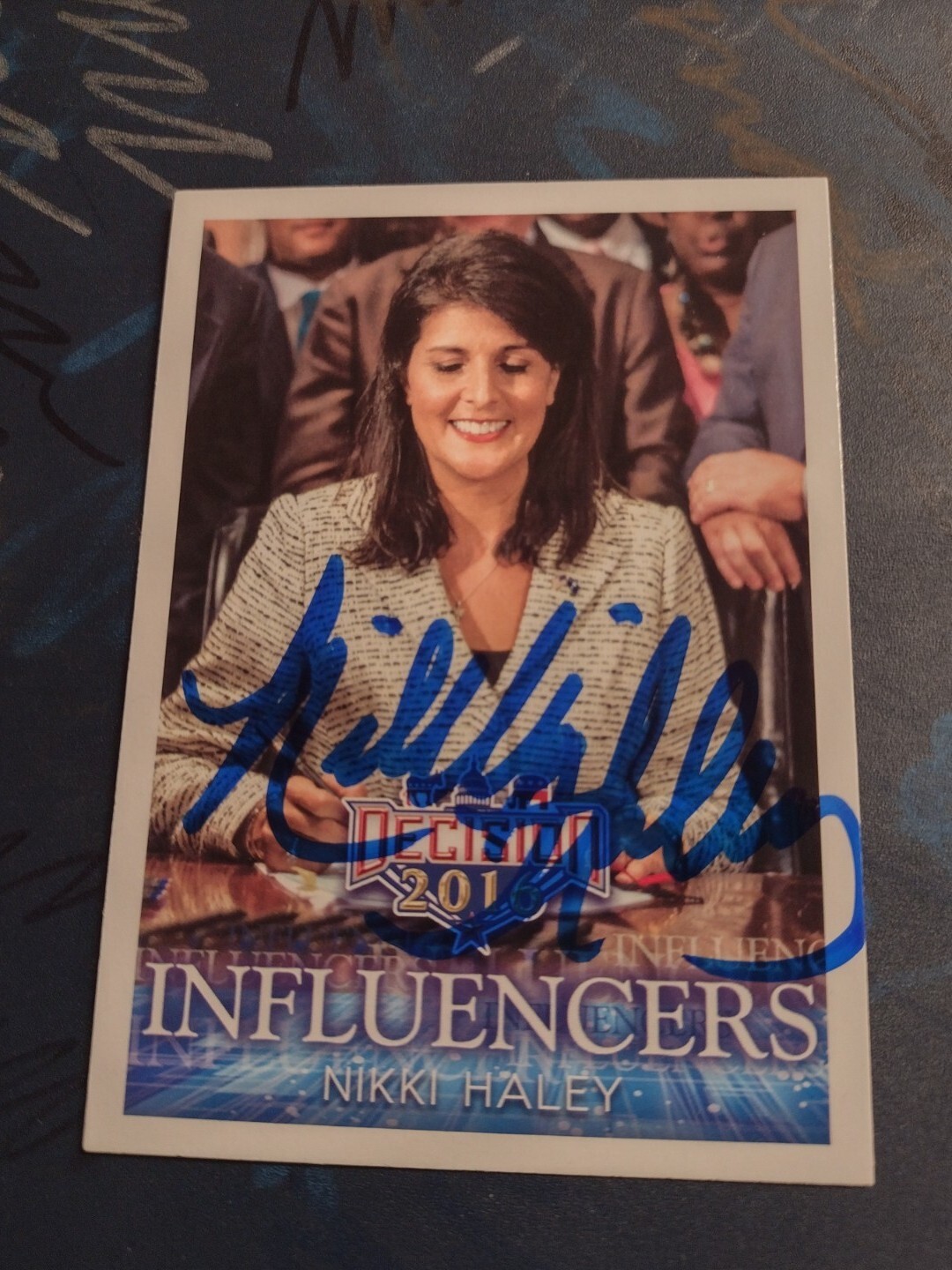 Nikki Haley Autographed 2016 Influencers Decision card 2024 Prez ...