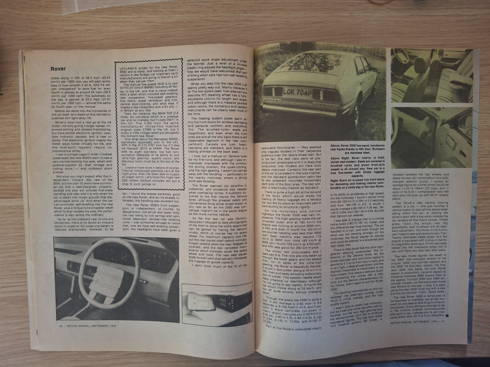 Motor Manual 1976 Sep Ford Falcon XC GT XW ph 2 GTHO Holden HX VW Golf ...