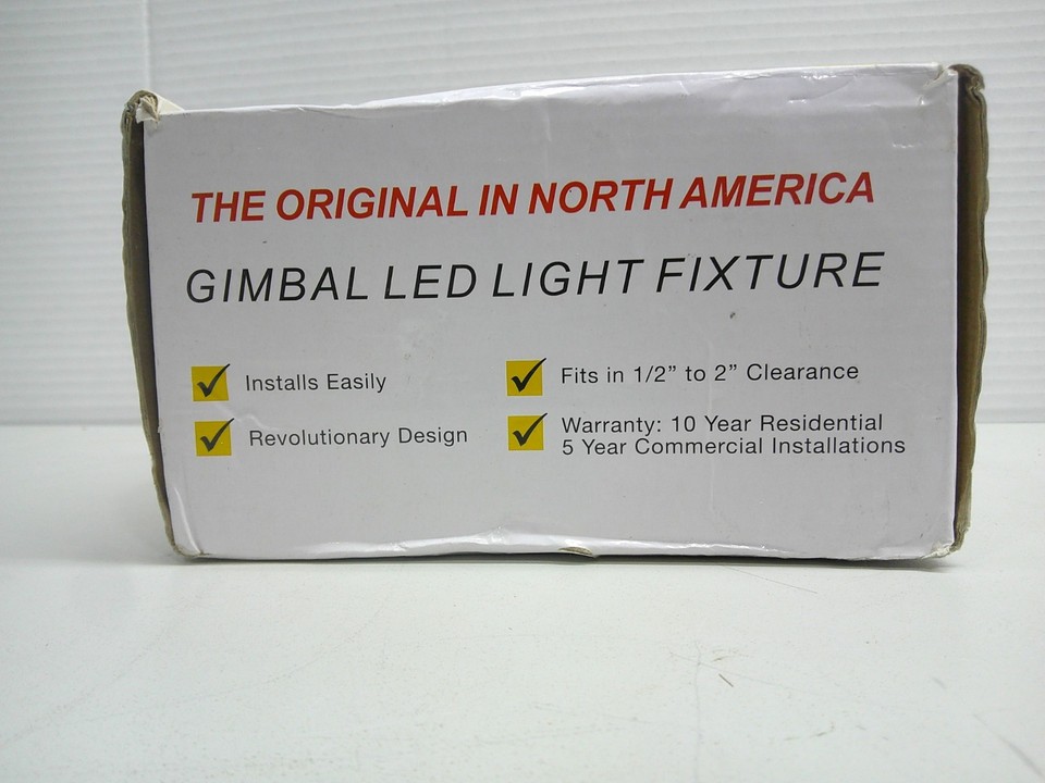 Lotus 4" Eyeball Gimbal LED Downlight 11W 4000K 1,050 Lumens 120V White ...